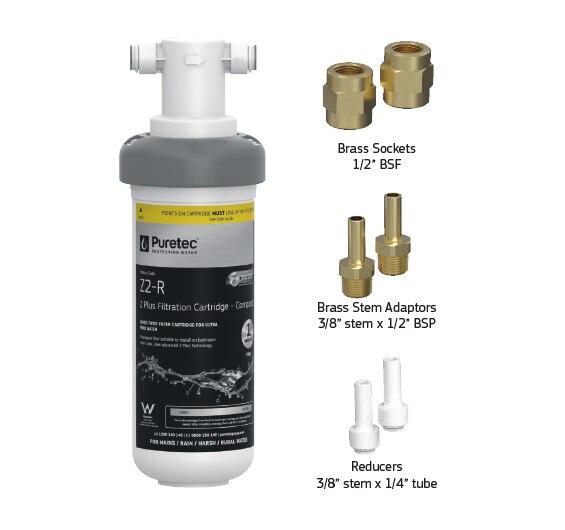 Puretec Z2-HFR Retrofit Complete Kit System for Under sink